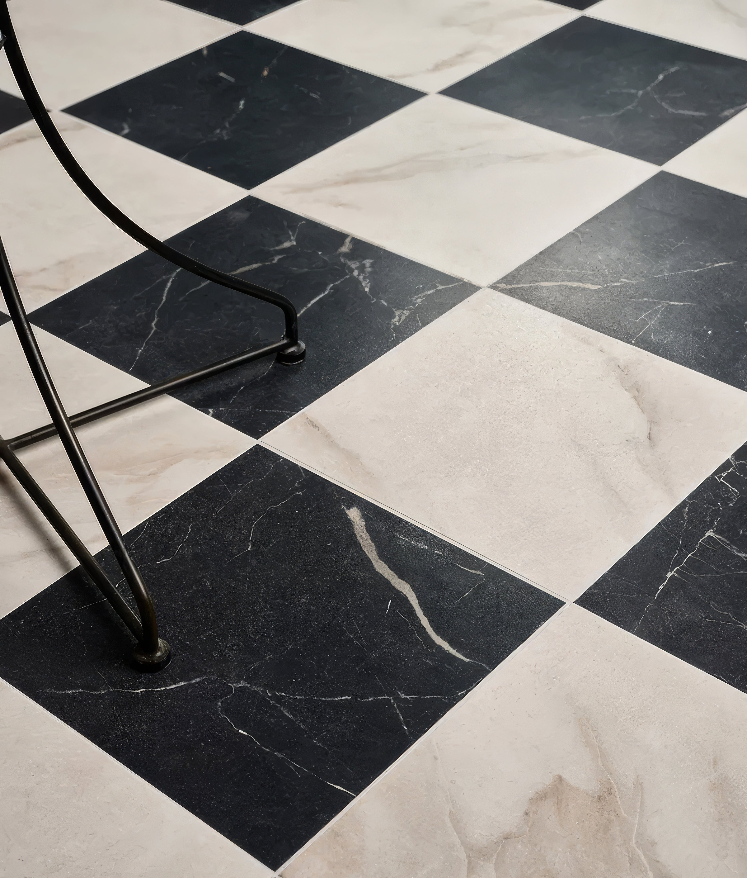Porcelain Nero 60x60cm | Modern Marble Effect Tiles – Hyperion Tiles