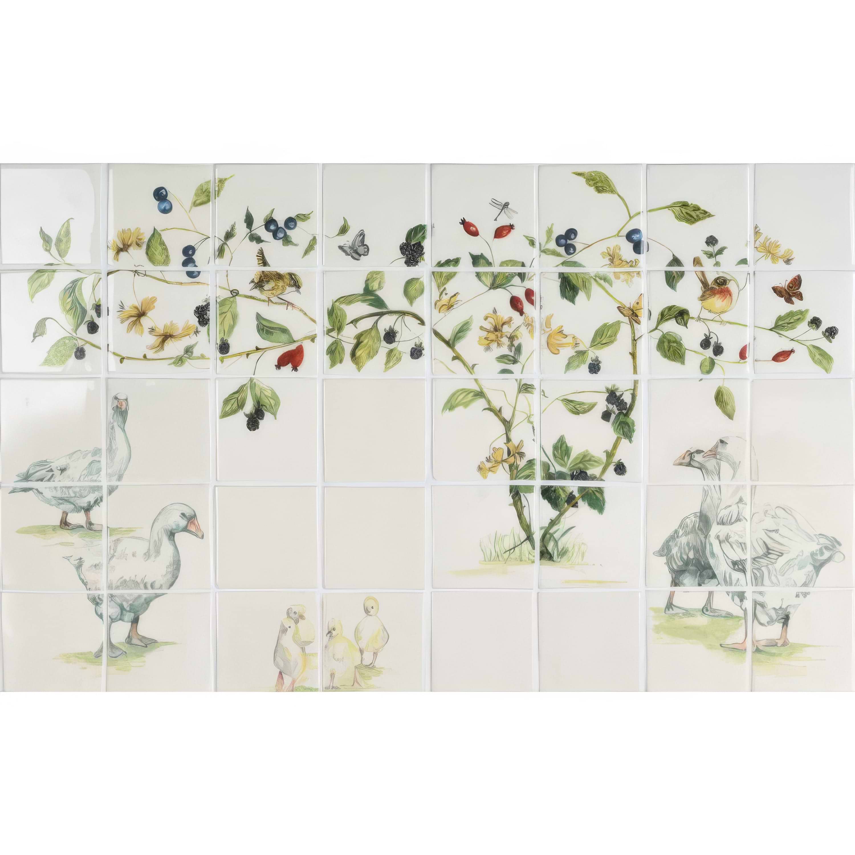 Flock of Geese 40 Tile Panel | Hyperion Tiles