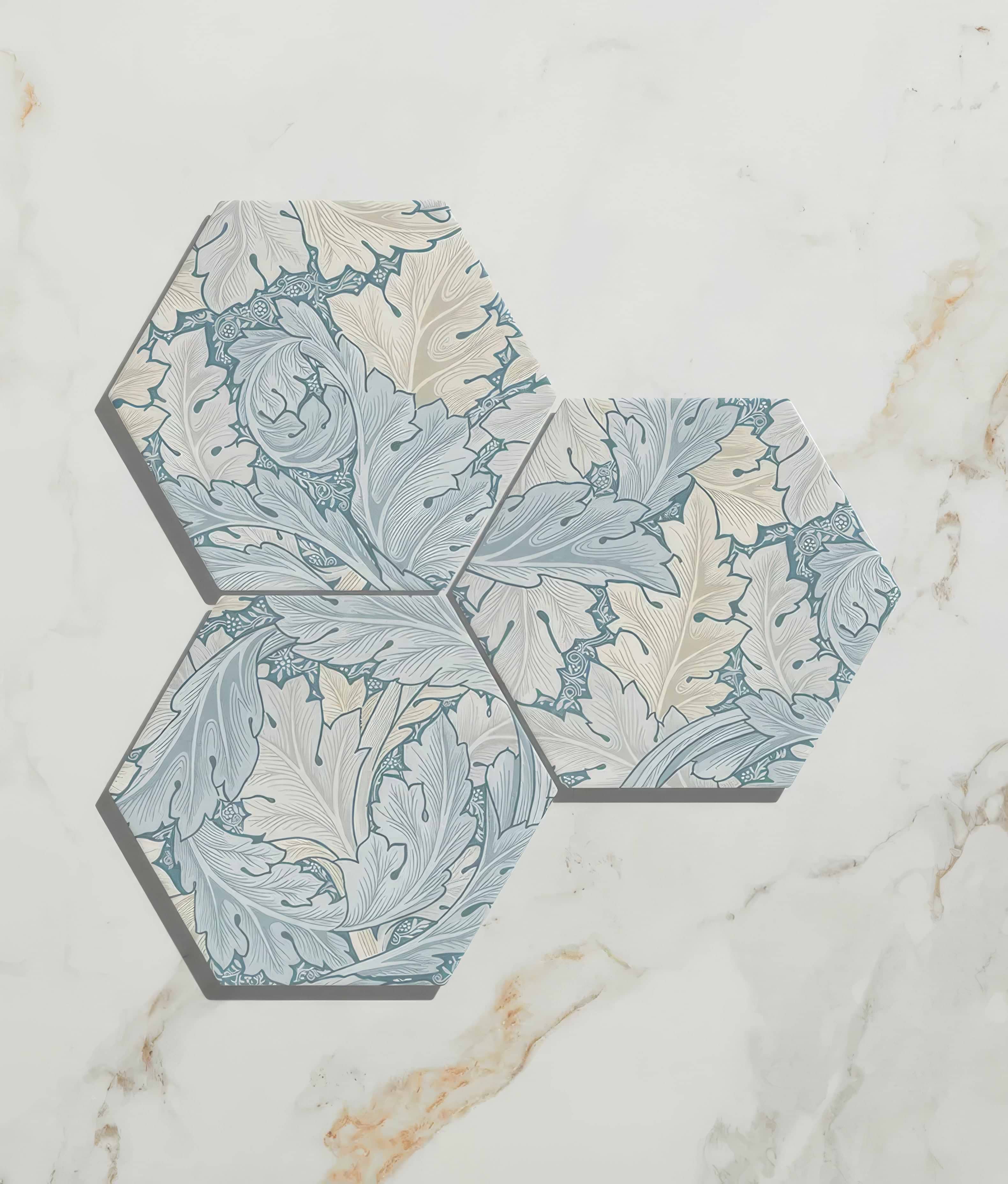 Folly Porcelain Hexagon Tiles - Modern Victorian Style – Hyperion Tiles