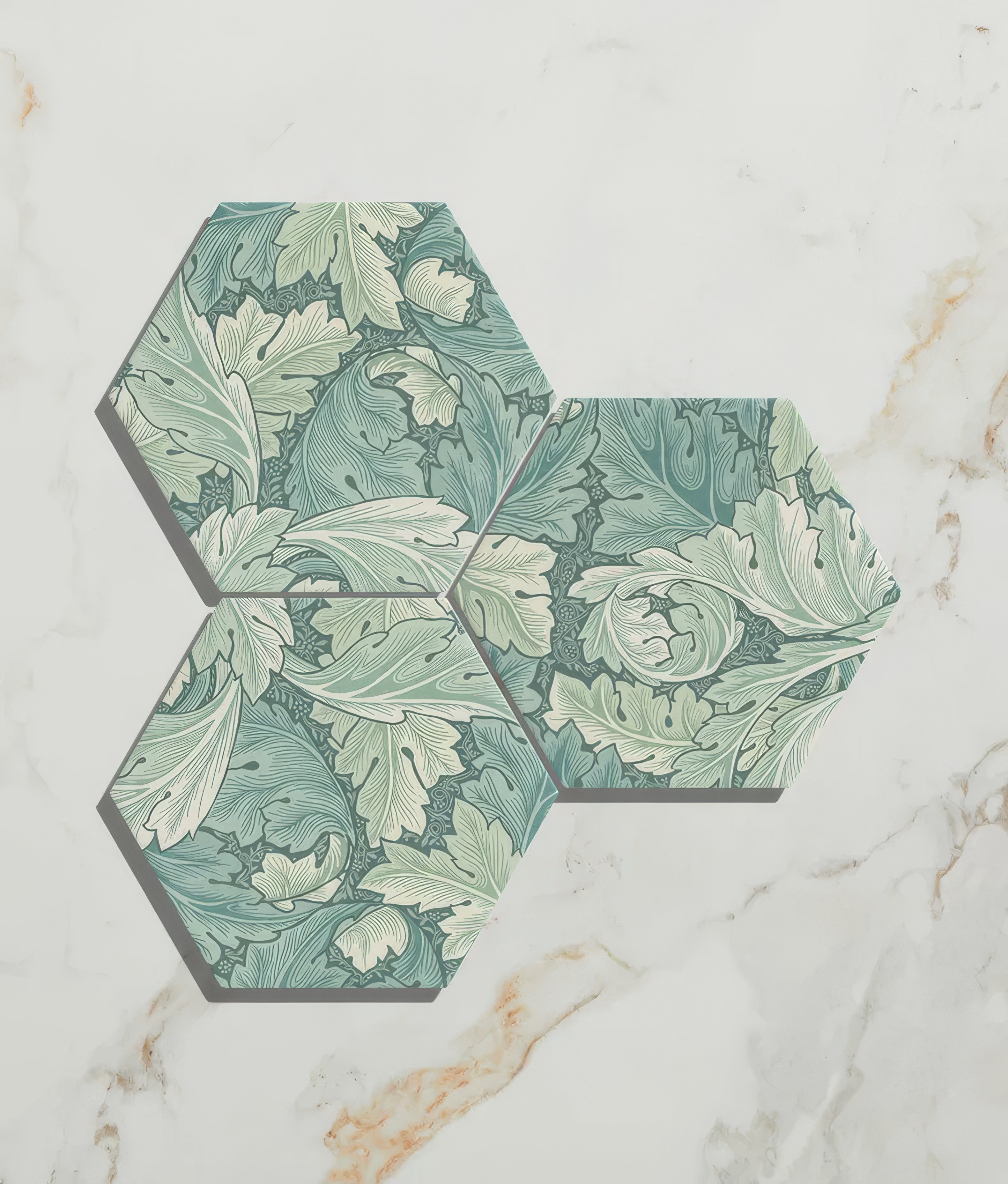 Folly Porcelain Moss Matt Hexagon Tiles - Modern Victorian – Hyperion Tiles