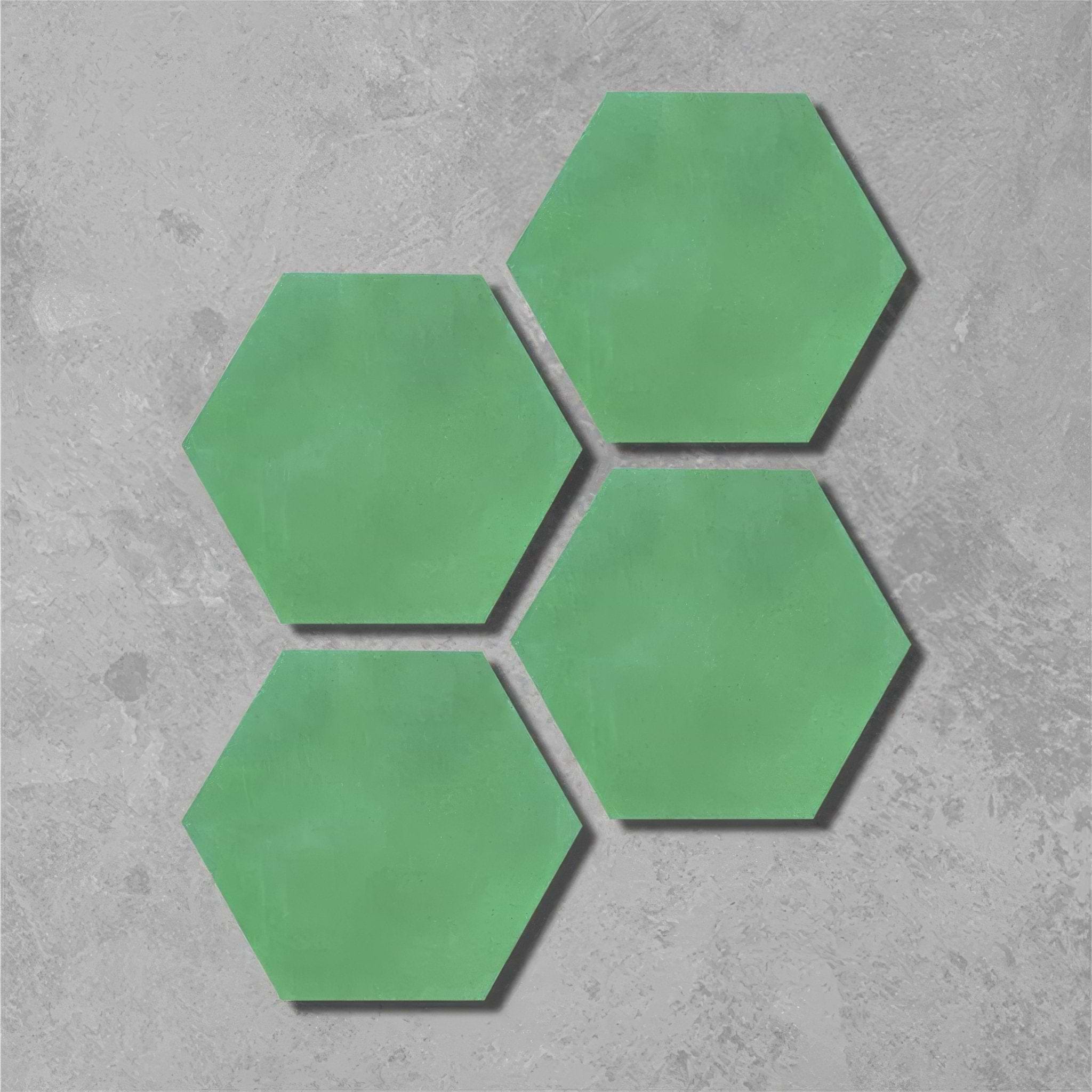 Forest Hexagonal Encaustic Cement Tile