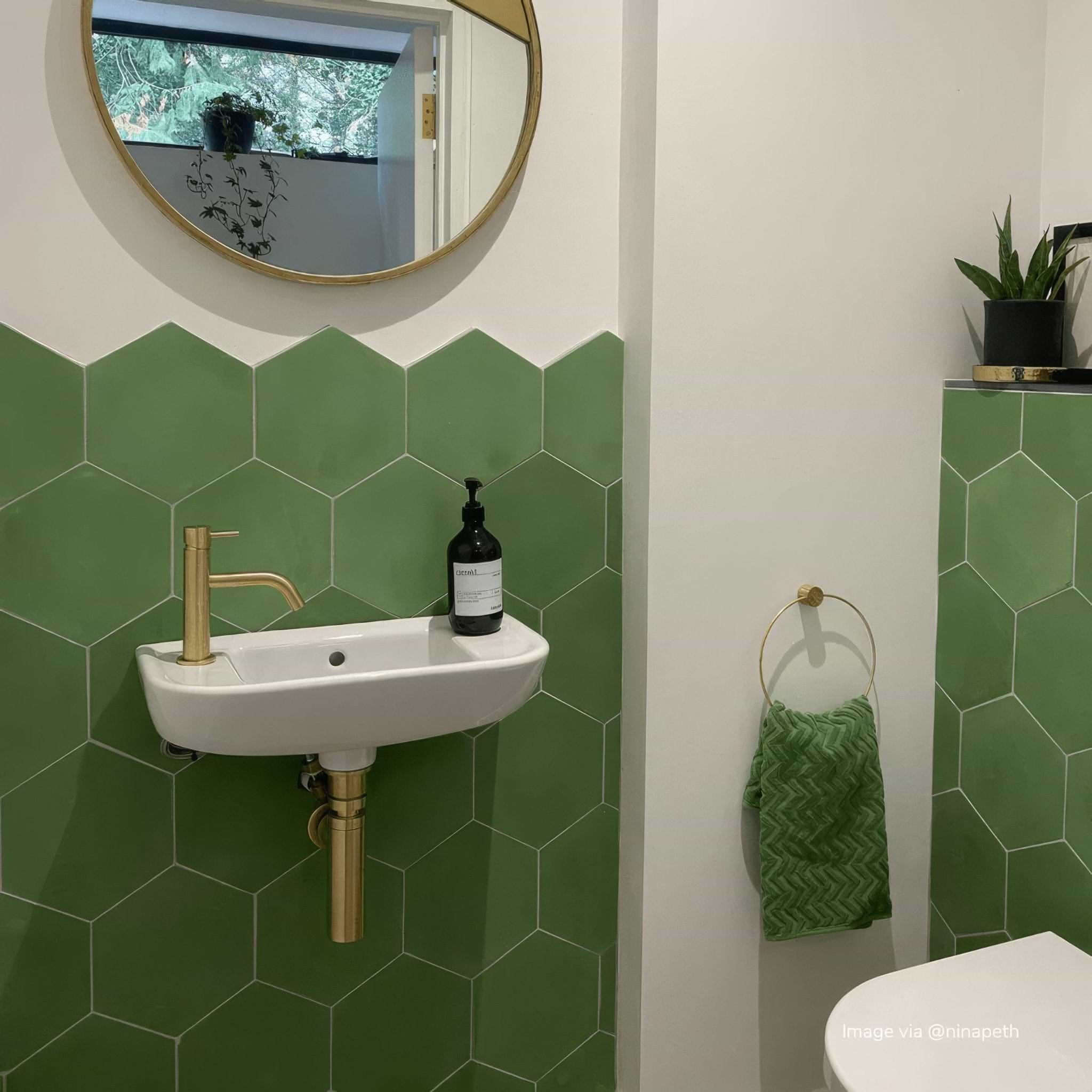 Forest Hexagonal Encaustic Cement Tile