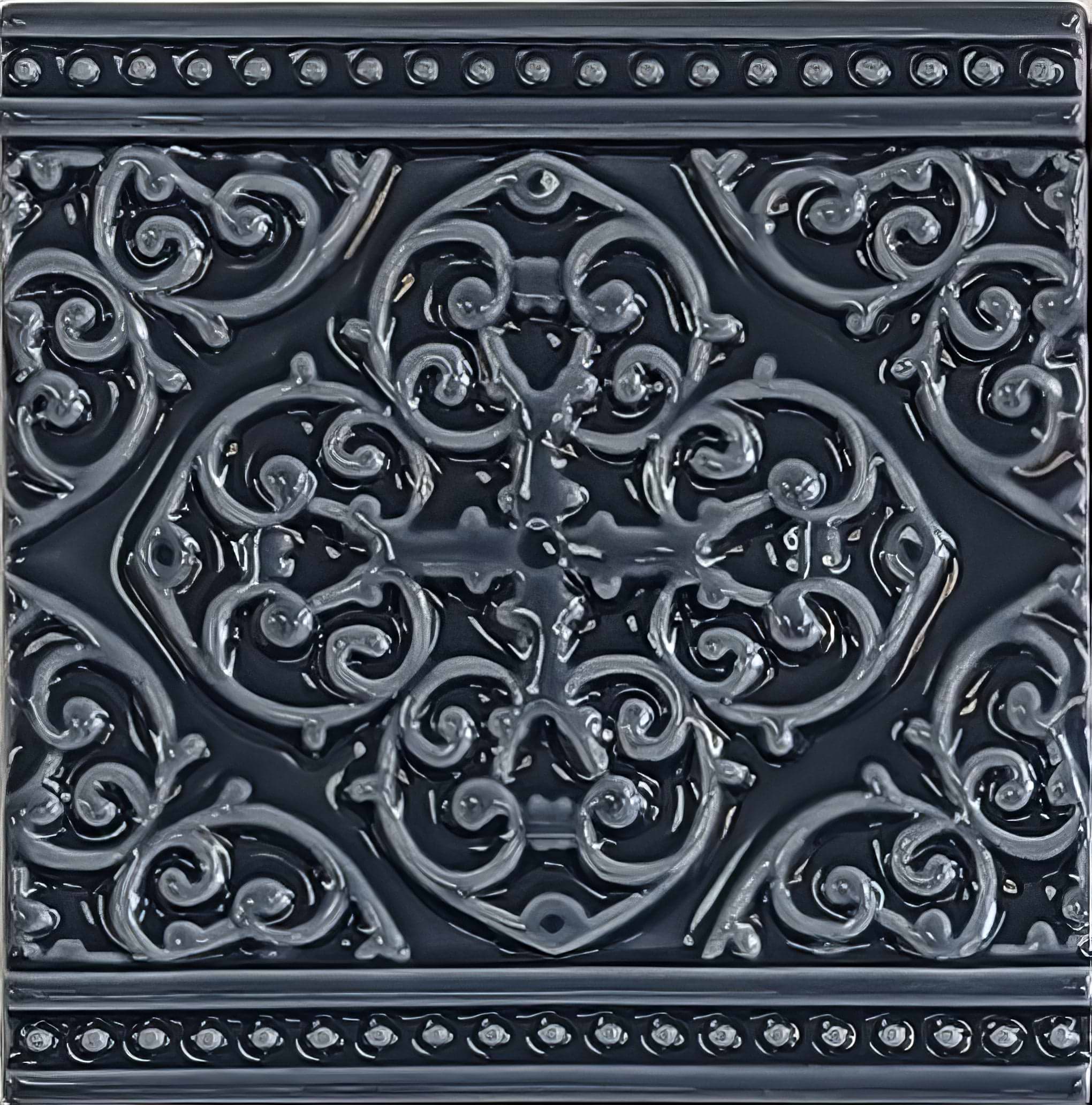 Grosvenor Ascot Blue Relief Tiles - 152x152x7mm – Hyperion Tiles