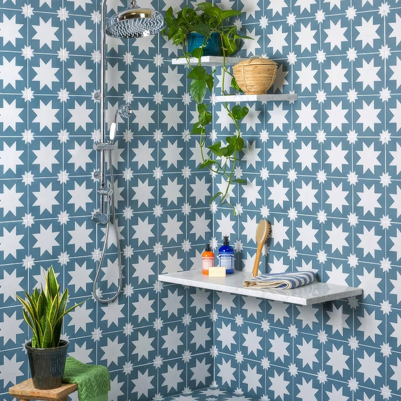 Memphis Porcelain Denim | Bathroom Tiles