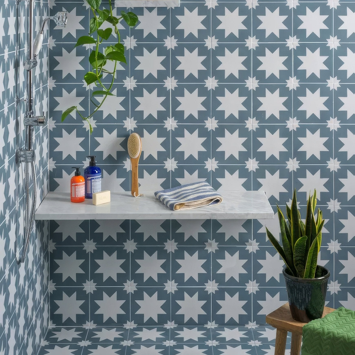 Memphis Porcelain Denim | Bathroom Tiles
