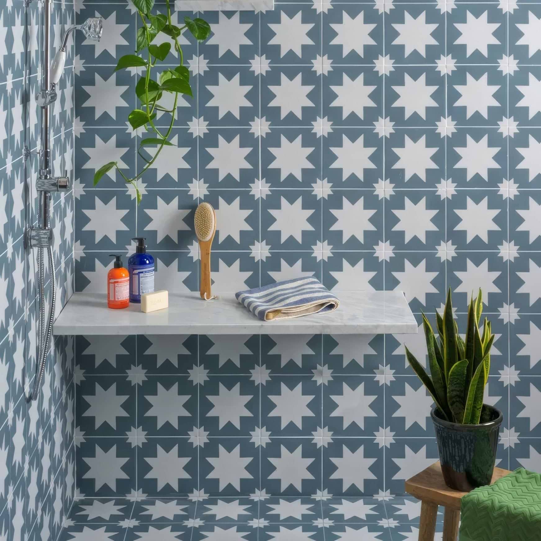 Memphis Porcelain Denim | Bathroom Tiles