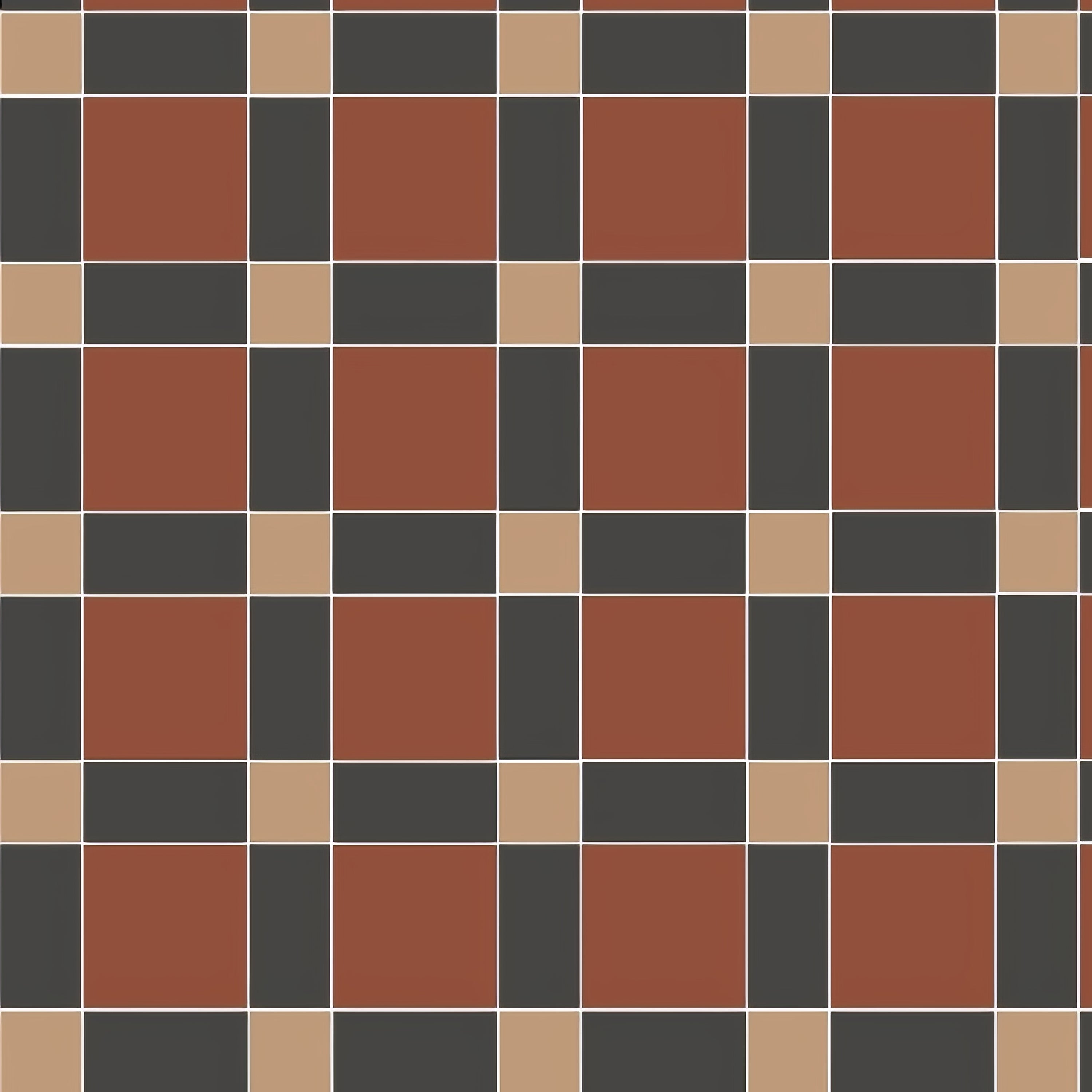 Edinburgh Buff Red and Black Ceramic Victorian Floor Tiles – Hyperion Tiles