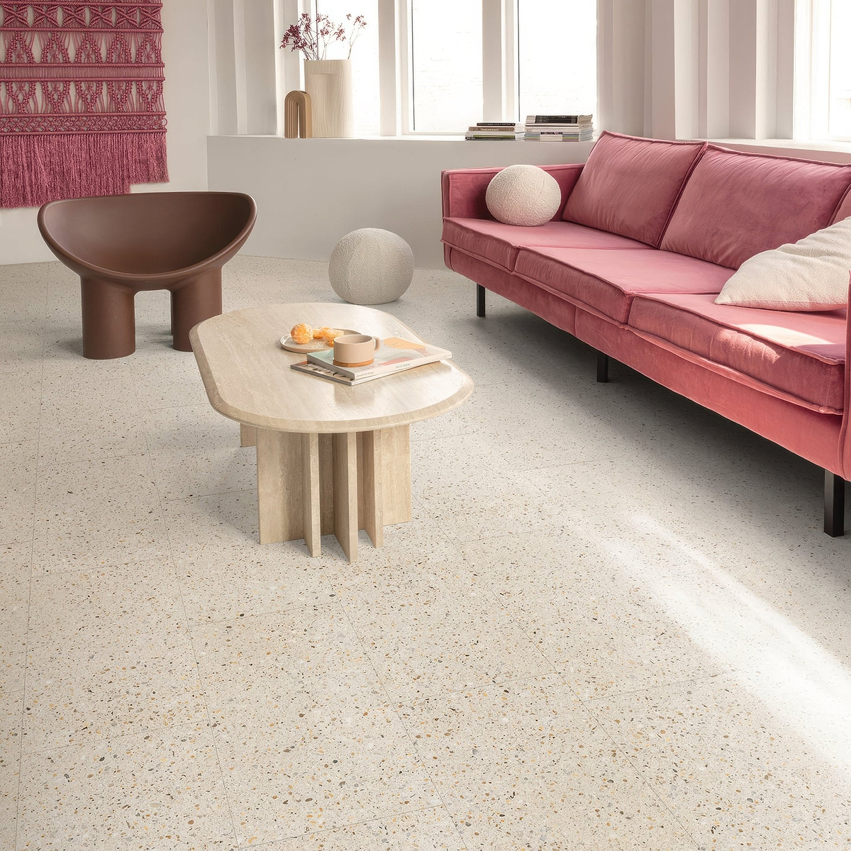Piccolo F532 Terrazzo Small Vinyl Tiles From Hyperion Tiles
