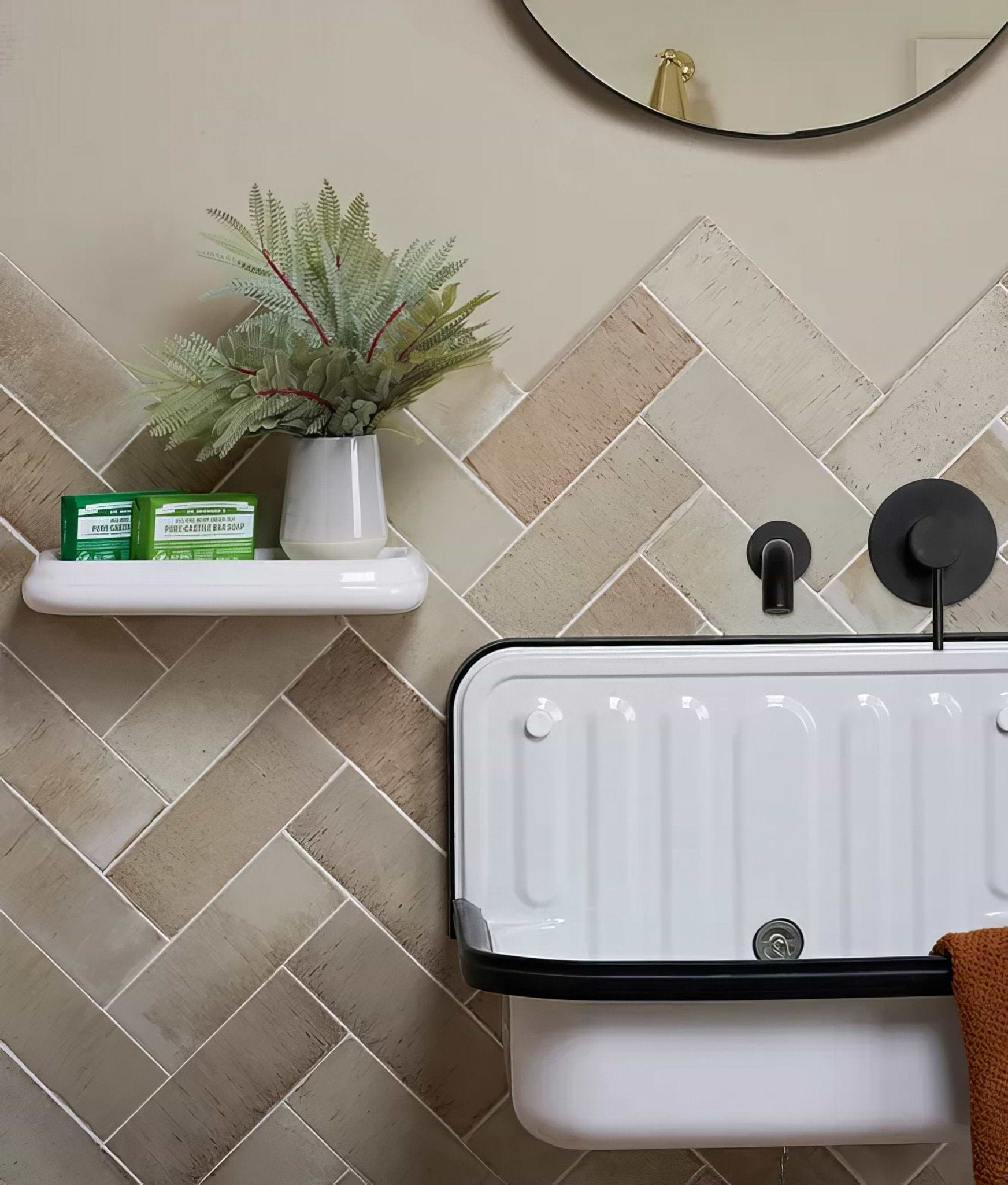 Pottery Porcelain Oatmeal Brick From Hyperion Tiles