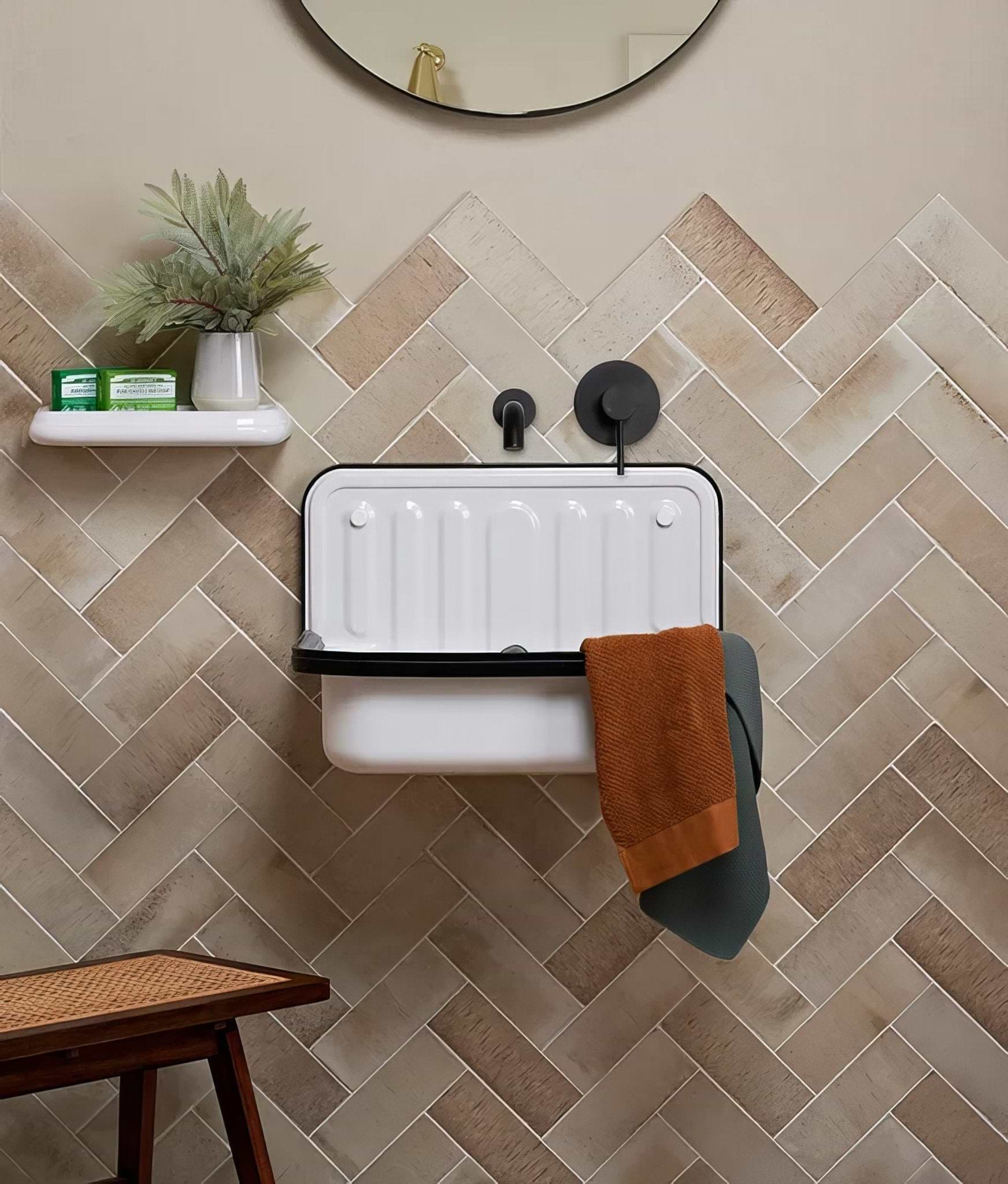 Pottery Porcelain Oatmeal Brick From Hyperion Tiles