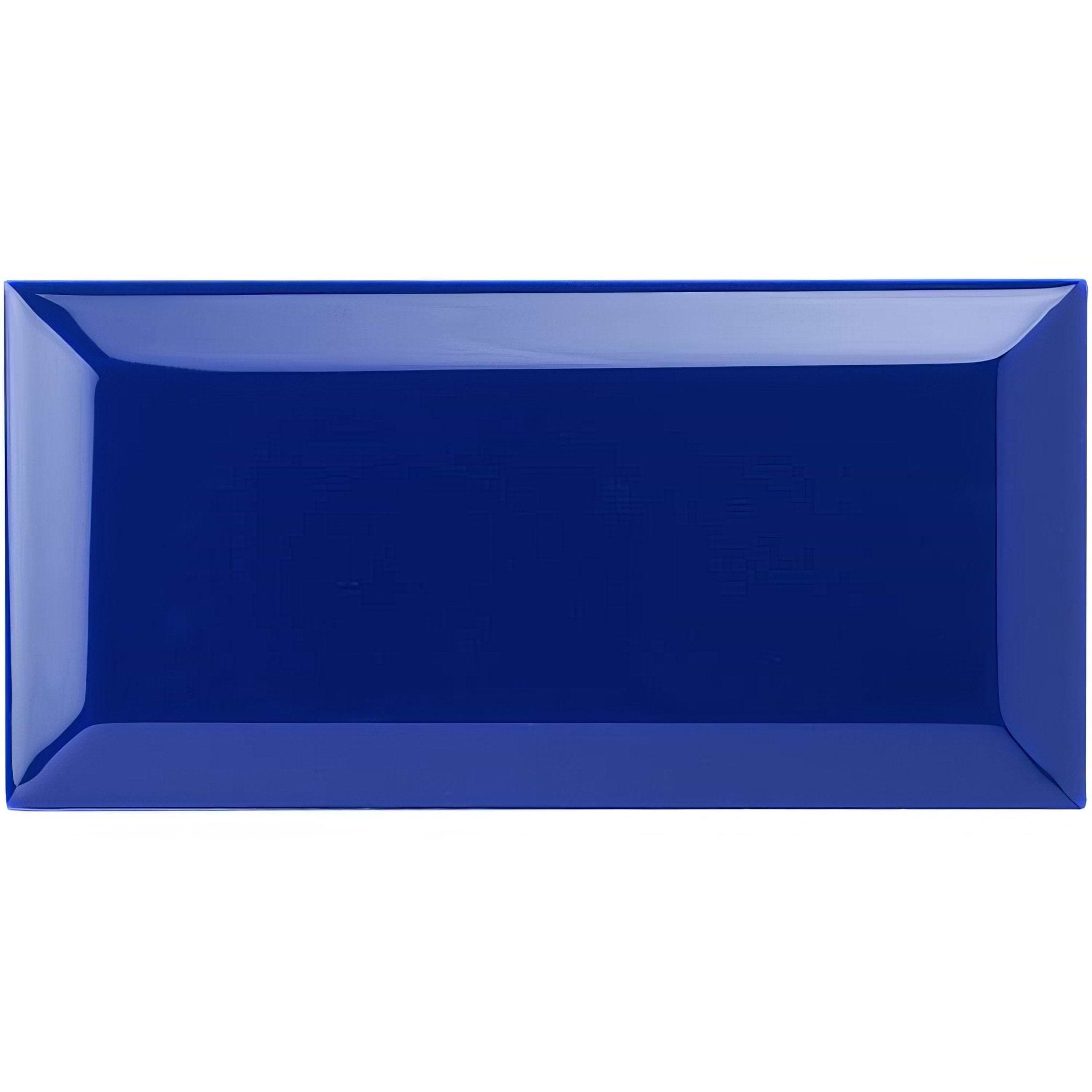 Royal Blue Metro Bevelled Tile from Hyperion Tiles