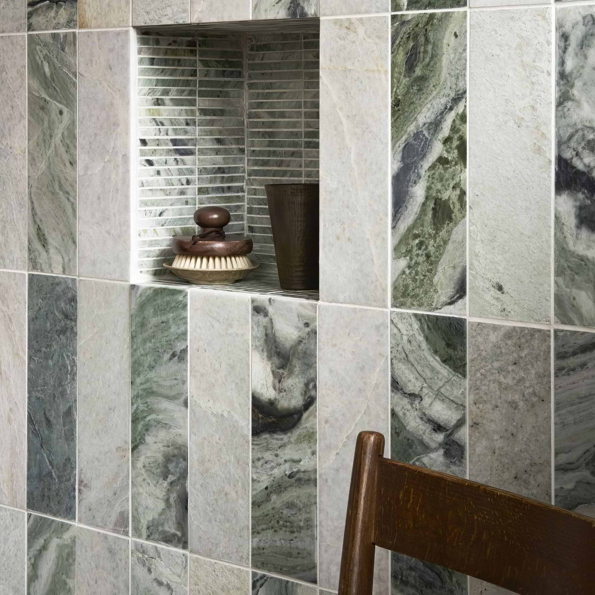 Seaspray Green Marble 10 x 30cm - Hyperion Tiles