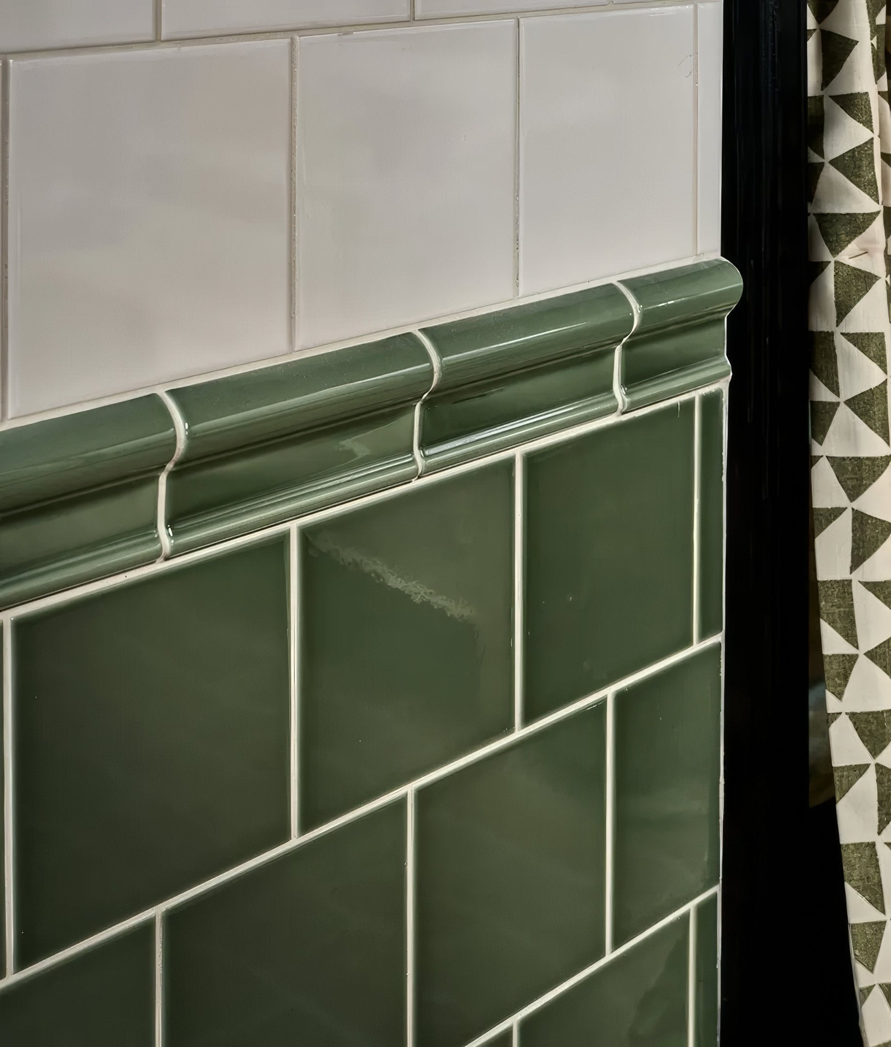 Wall Ceramic Cabbage Green Dado From Hyperion Tiles