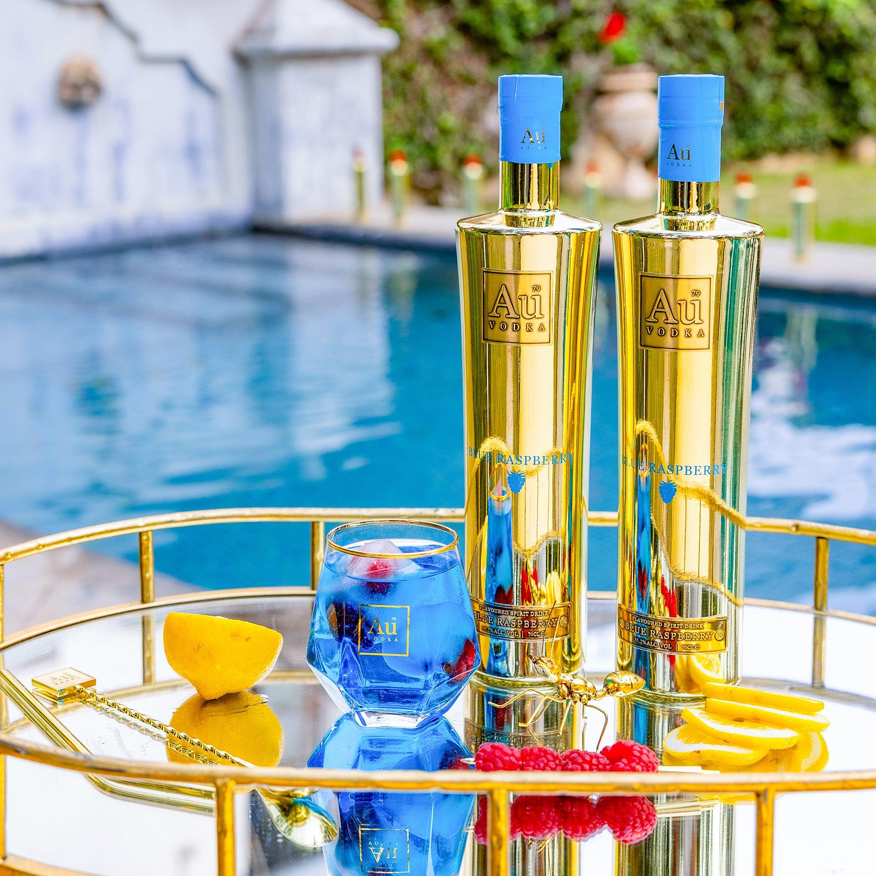 Blue Raspberry Vodka 70cl - Au Vodka