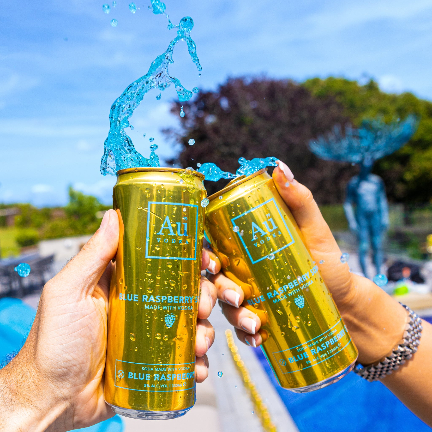 Blue Raspberry Pre-Mixed Vodka Cans - Au Vodka