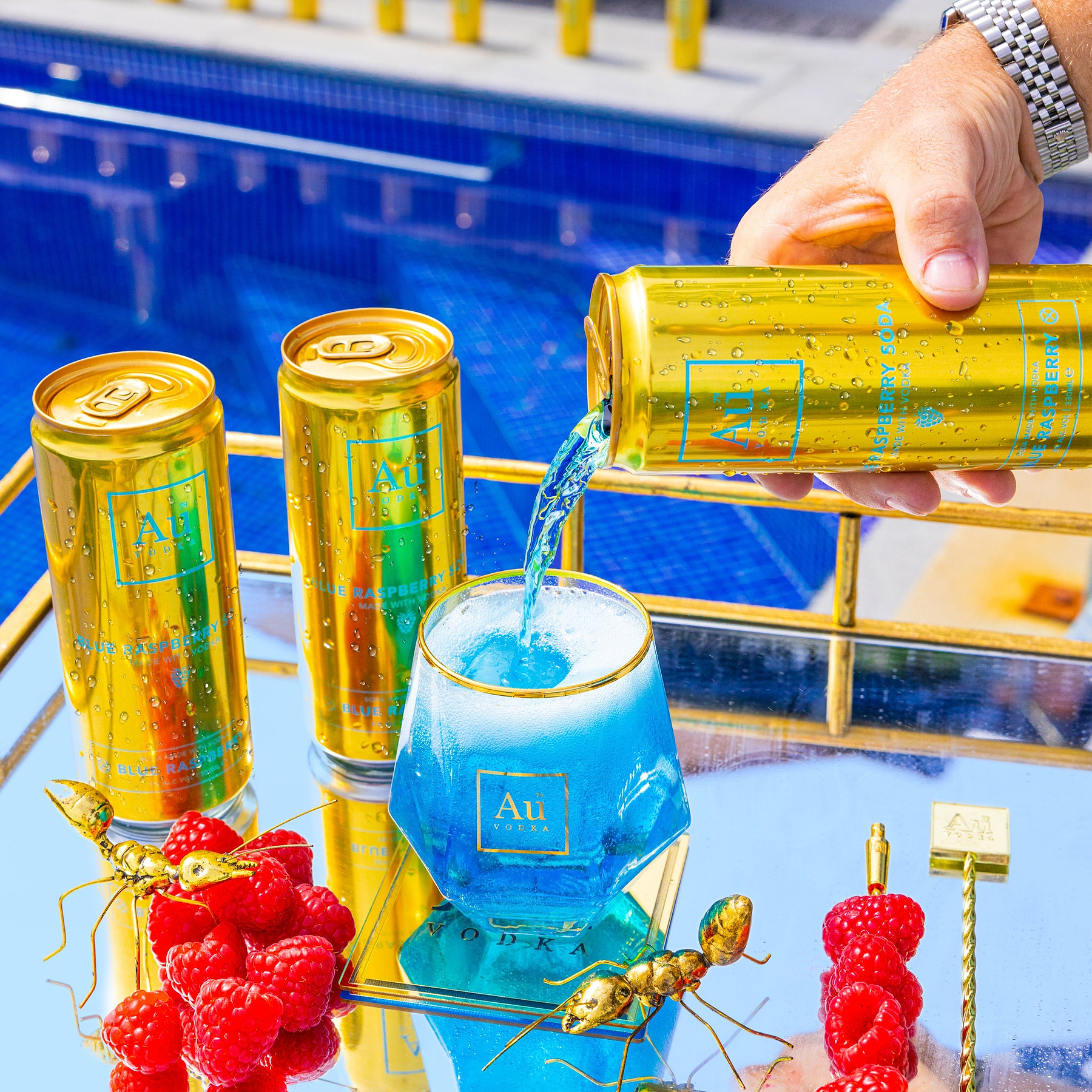 Blue Raspberry Pre-Mixed Vodka Cans - Au Vodka