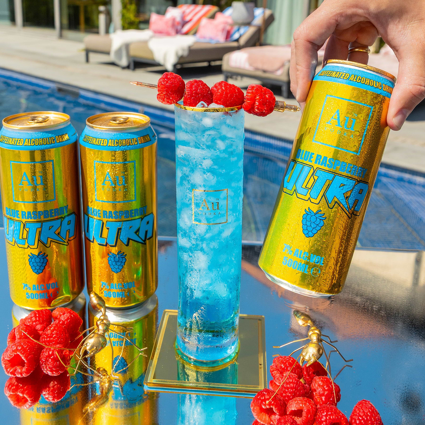 Blue Raspberry Ultra Cans - Au Vodka