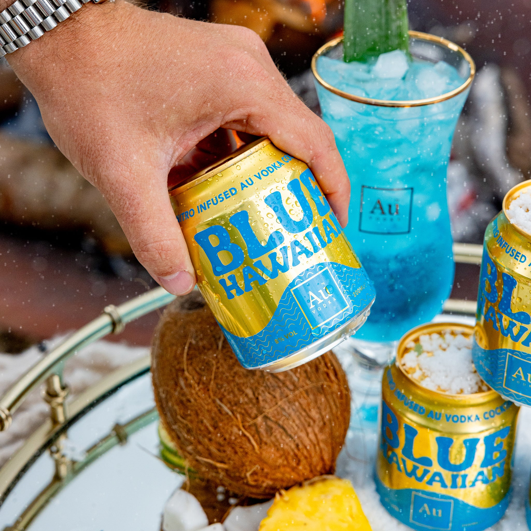 Blue Hawaiian Vodka Cocktail Can - Au Vodka