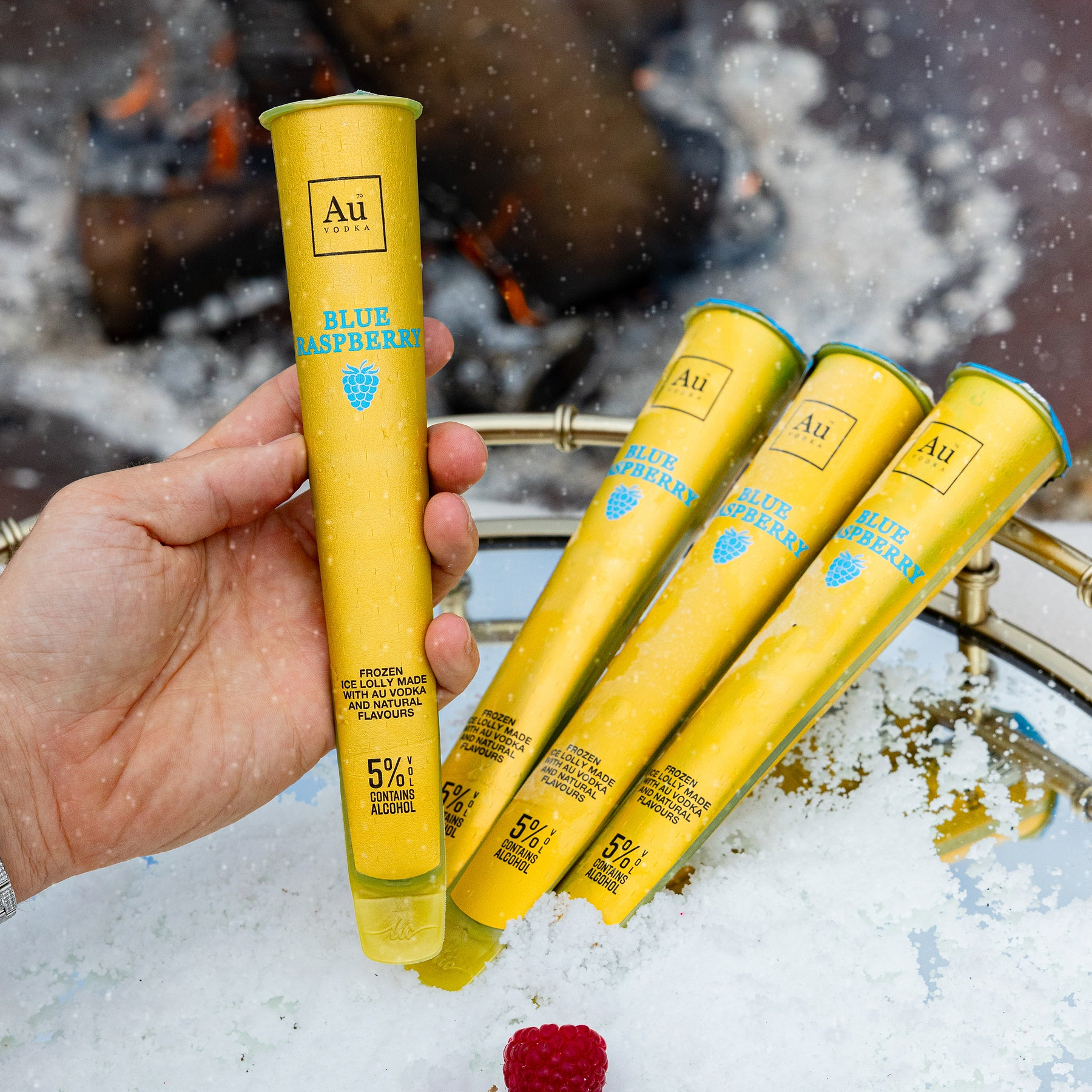 Blue Raspberry Ice Lollies - Au Vodka