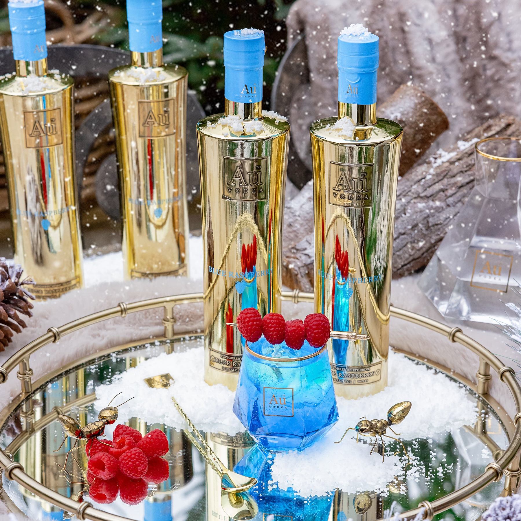 Blue Raspberry Vodka 70cl - Au Vodka