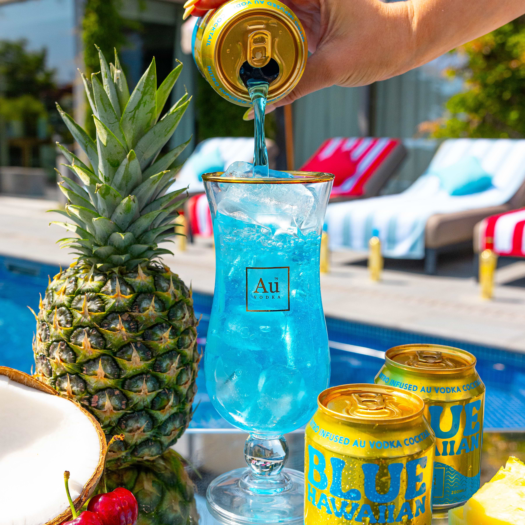 Blue Hawaiian Vodka Cocktail Can - Au Vodka