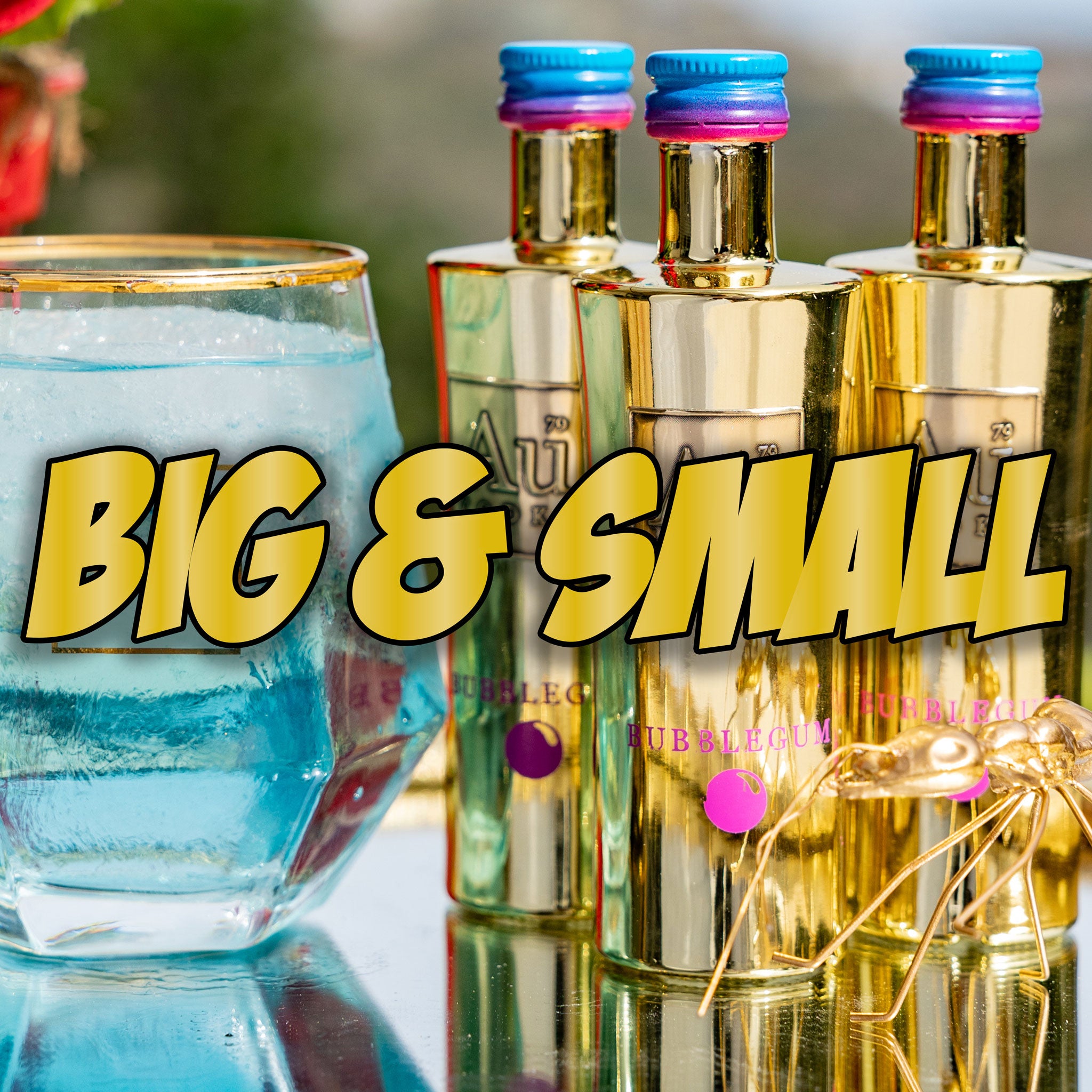 Big & Small Vodka Bottles- Au Vodka