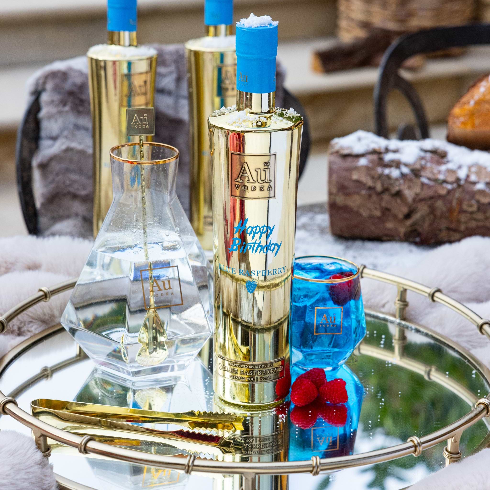 Happy Birthday Print Bottle Vodka - Au Vodka