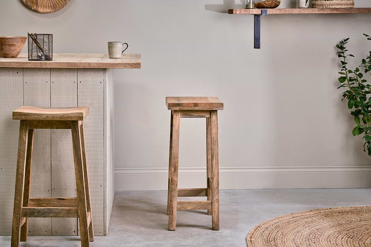 A wooden stool store
