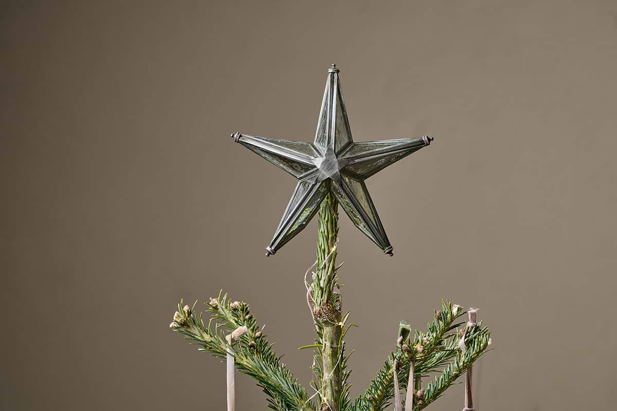 Silver star tree topper store