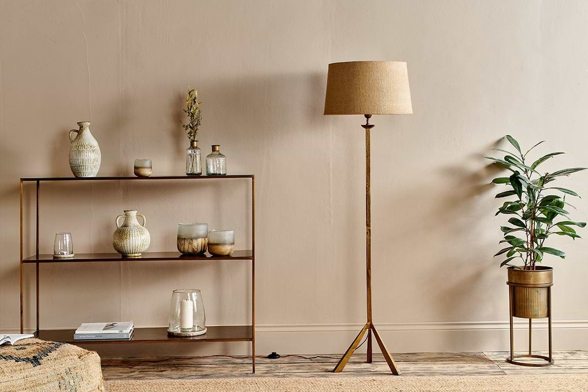 Brass tripod table lamp store