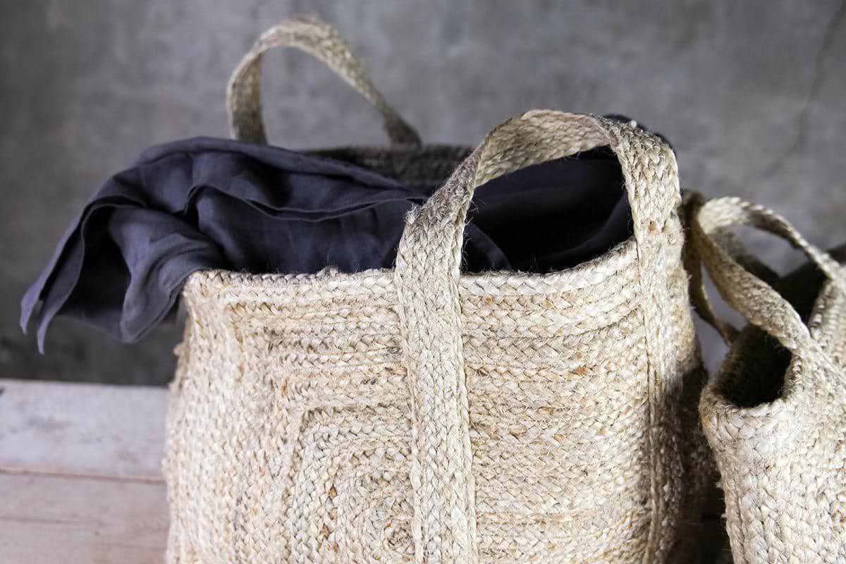 Braided Hemp Storage Basket - Natural – Nkuku
