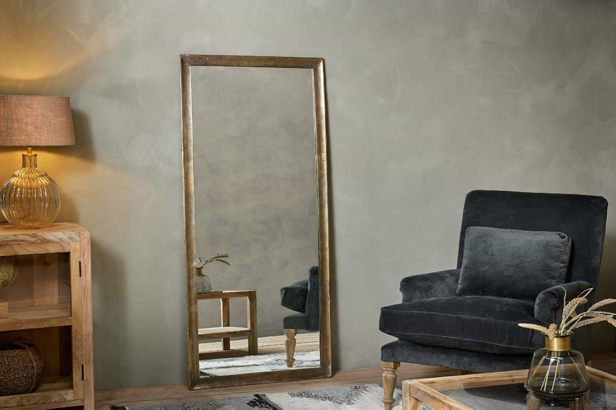 Yadur Full Length Mirror - Antique Brass – nkuku