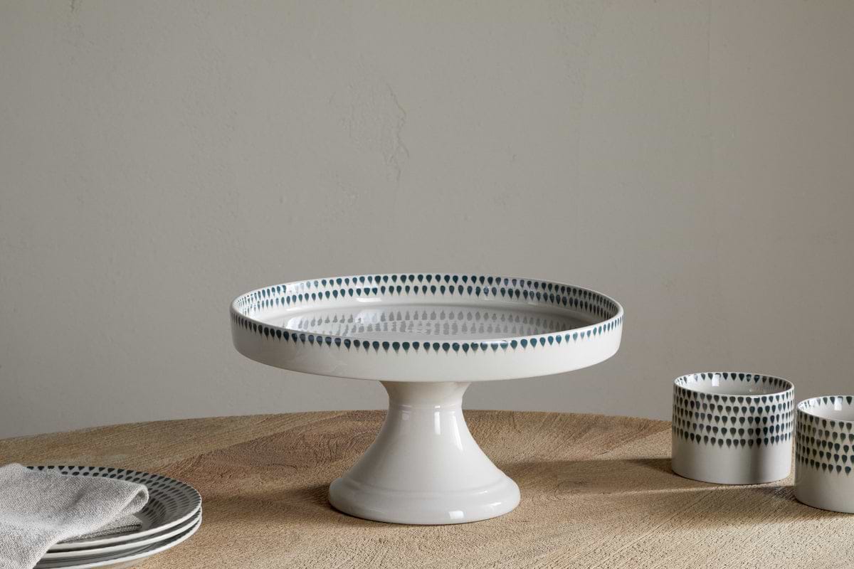 Juniper Drop Ceramic Stand - Cream & Juniper - nkuku