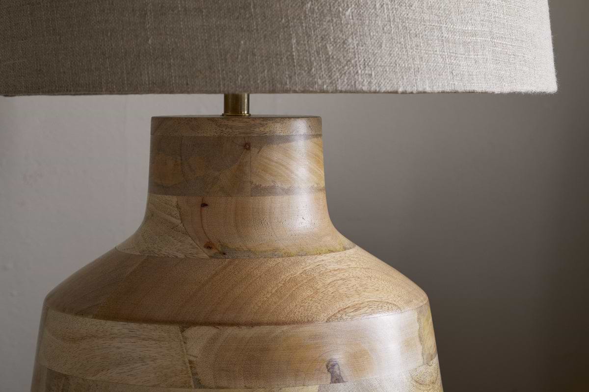 Kayo Statement Table Lamp Mango Wood - Natural-nkuku