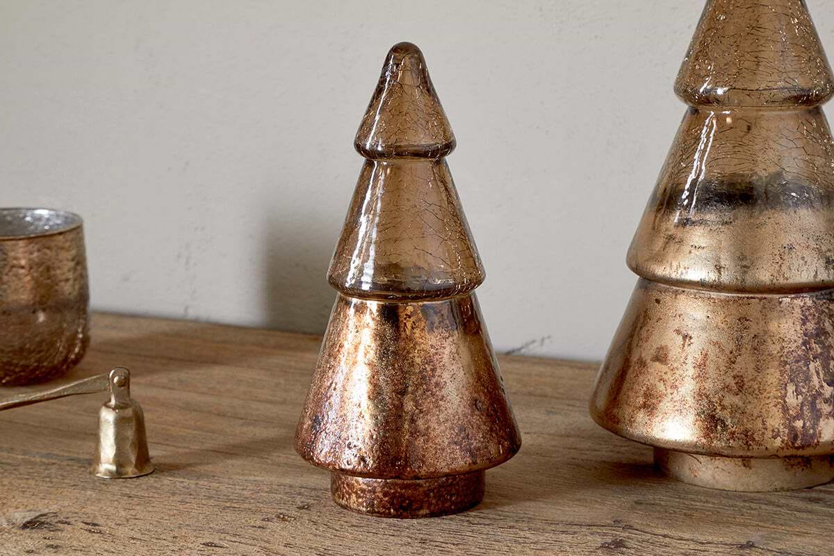 Konara Glass Tree - Gold Crackle - nkuku