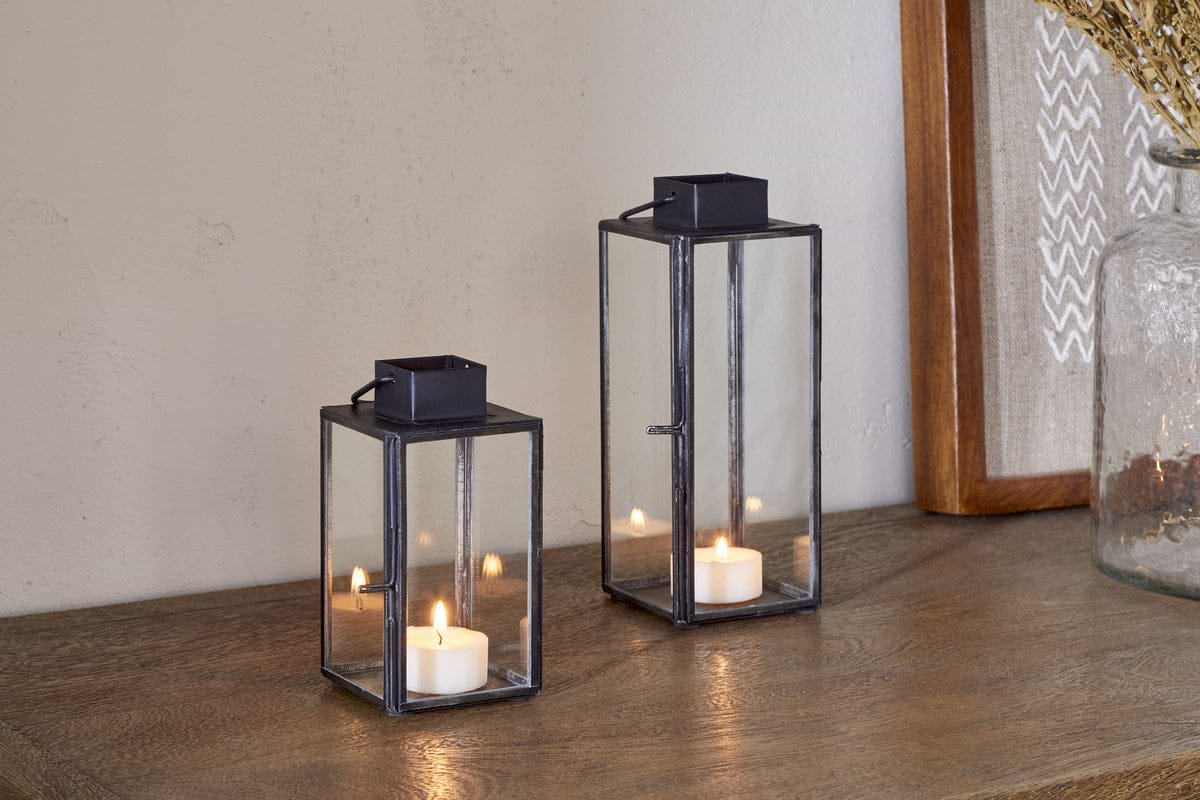 Sia Mini Table Lantern - Black-nkuku