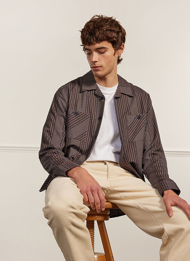 Men's Knitted Jumper | Showa Stripe | Mohair Crew Neck | Multi Men's Knitted Jumper | Showa Stripe | Mohair Crew Neck | Multi