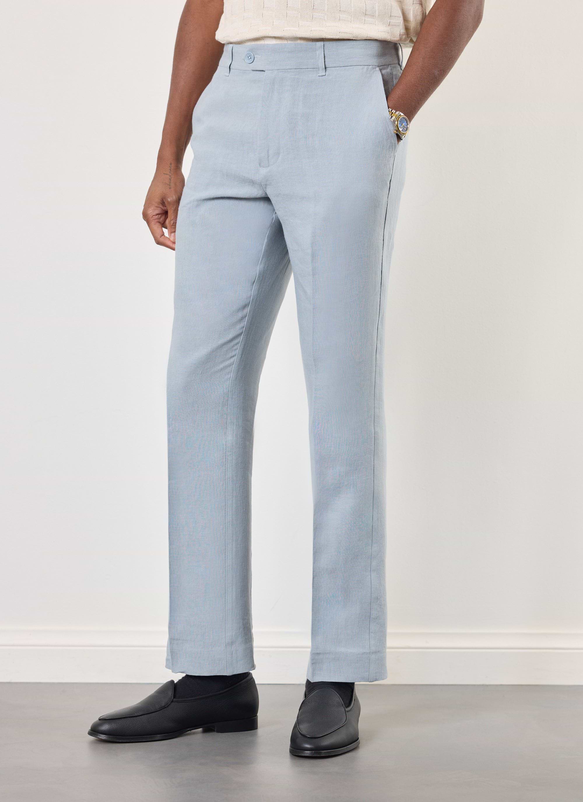 Blue trousers mens store