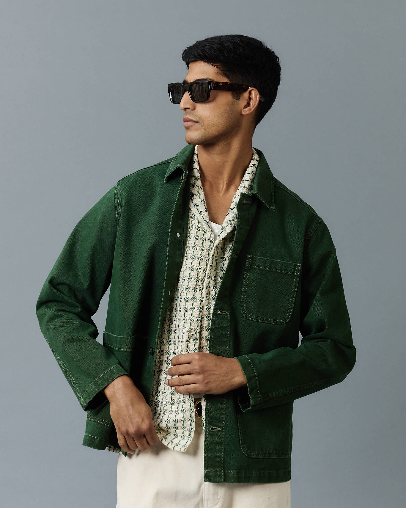 Men's Crochet Cuban Shirt: Clonk Groundsman | Ecru Cream | Percival ...