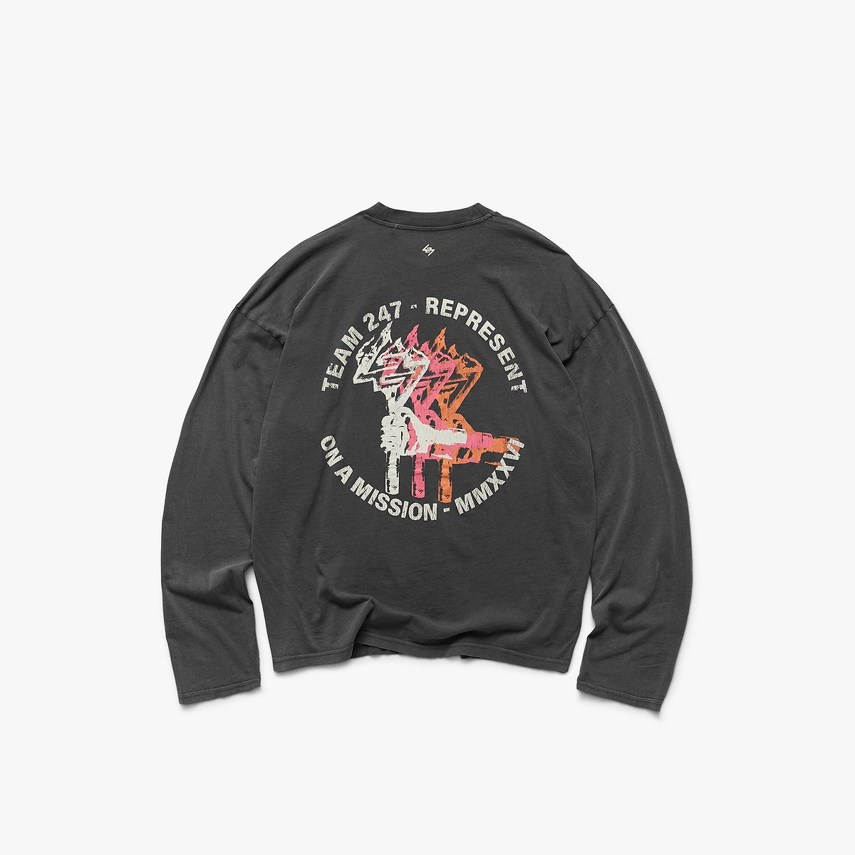 Black 247 Torch Long Sleeve Tee | 247 SS26 T-Shirts | REPRESENT