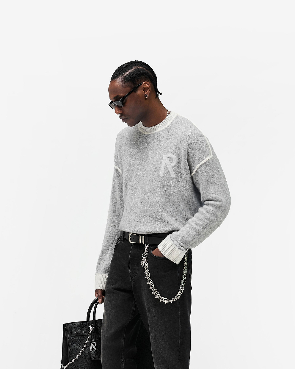 Laurel Knit Sweater Sun Fade Grey | Mens Sweaters | REPRESENT