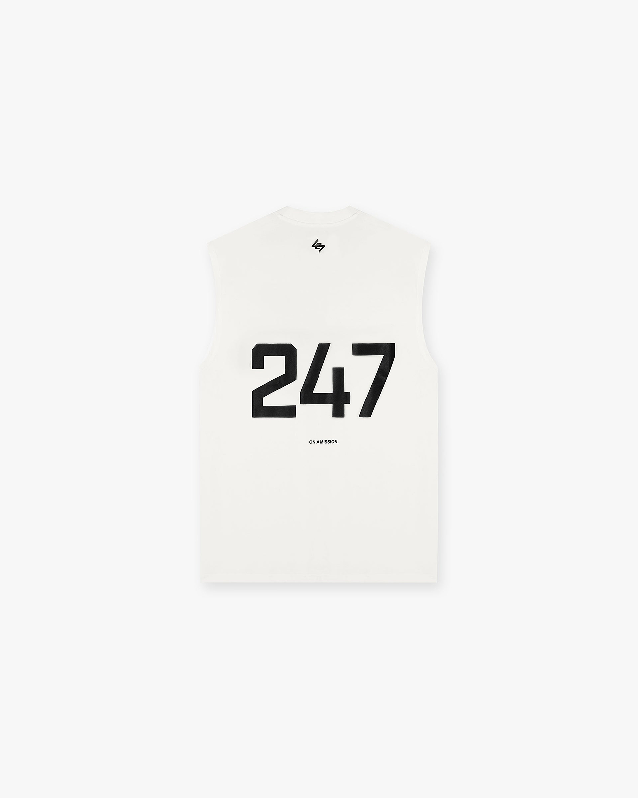 White Oversized Gym Tank | 247 | REPRESENT