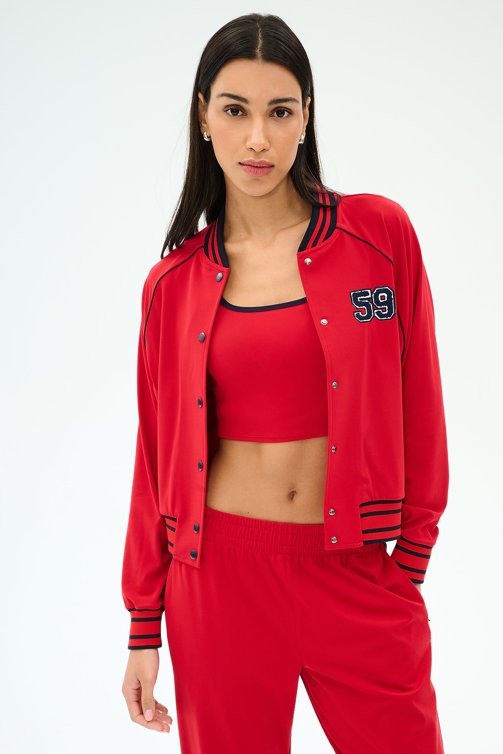 Hayes Varsity Rigor Jacket - Pirate Red – SPLITS59