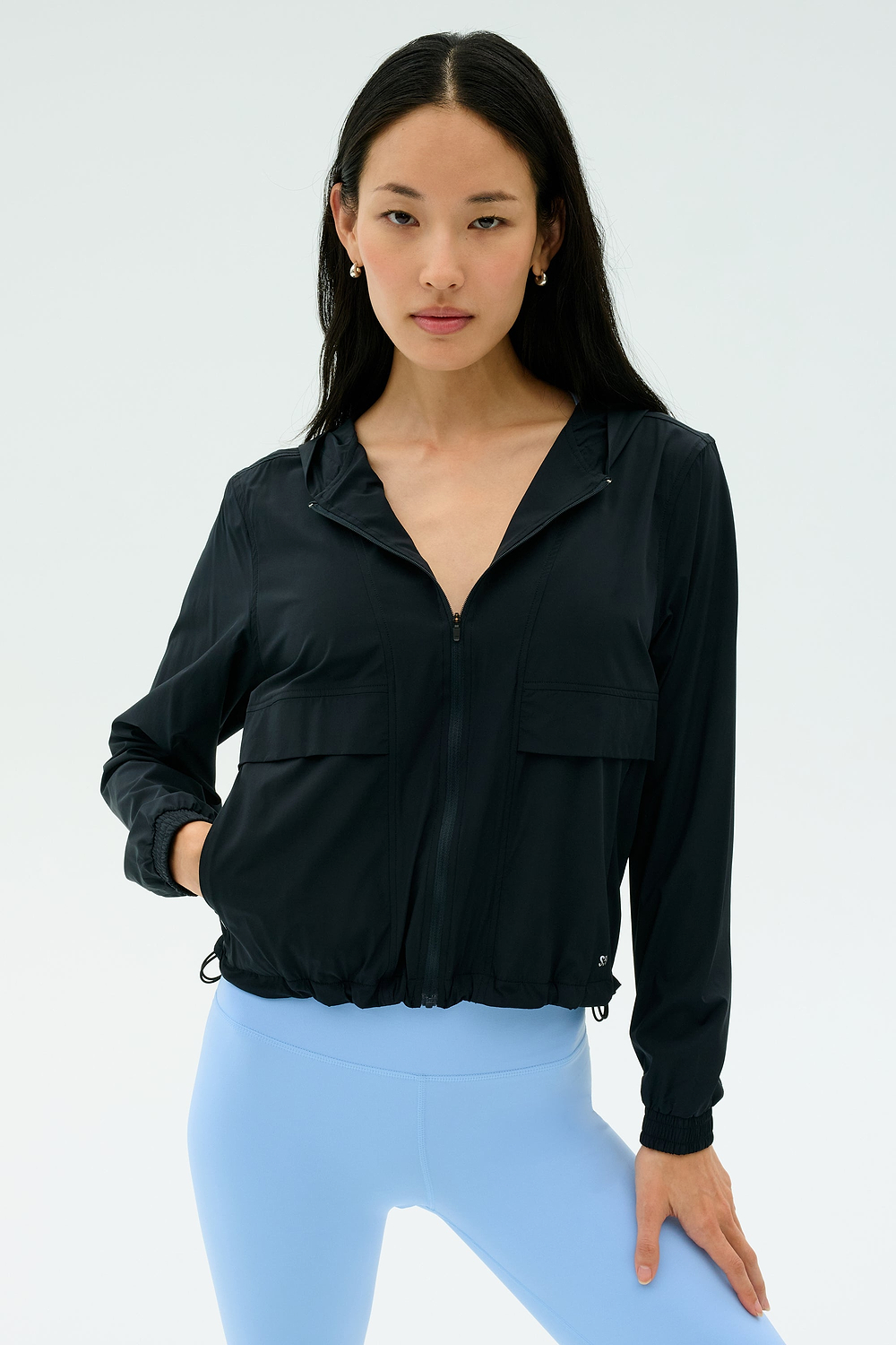 Megan Woven Nylon Jacket - Black – SPLITS59