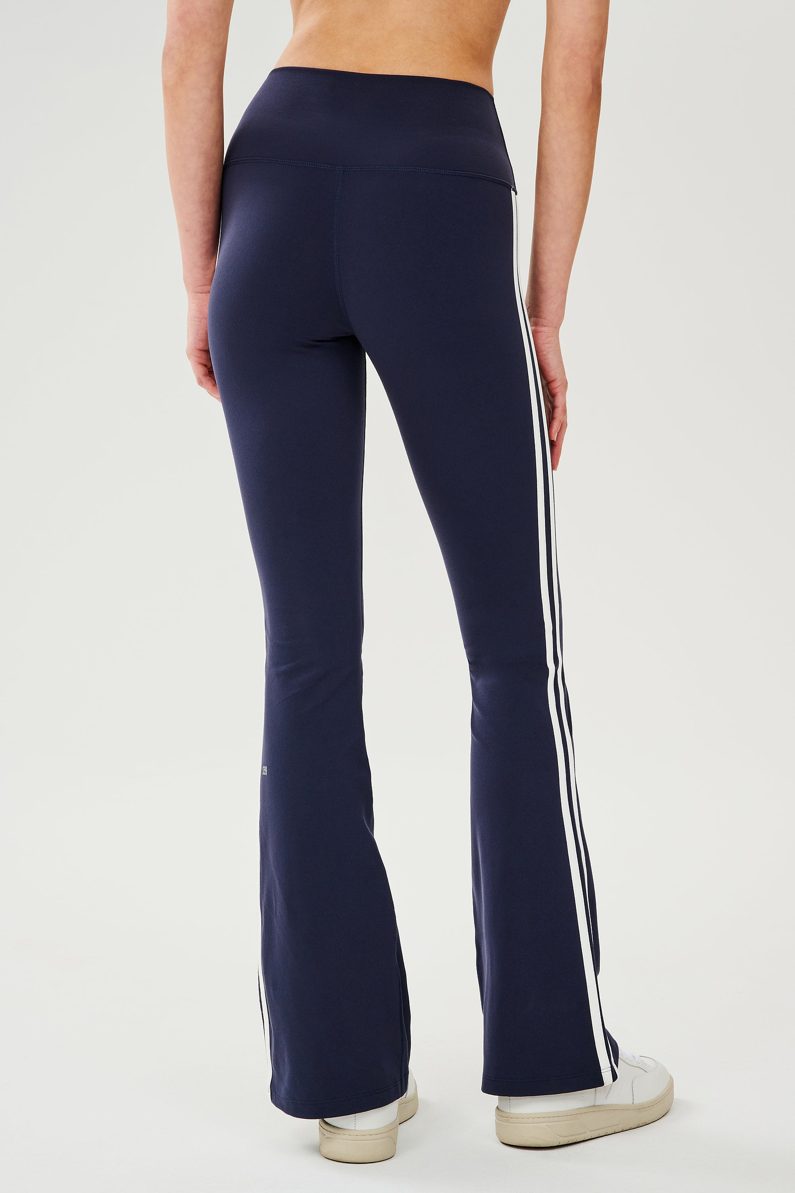 Raquel High Waist Flared Legging - Indigo/White – SPLITS59
