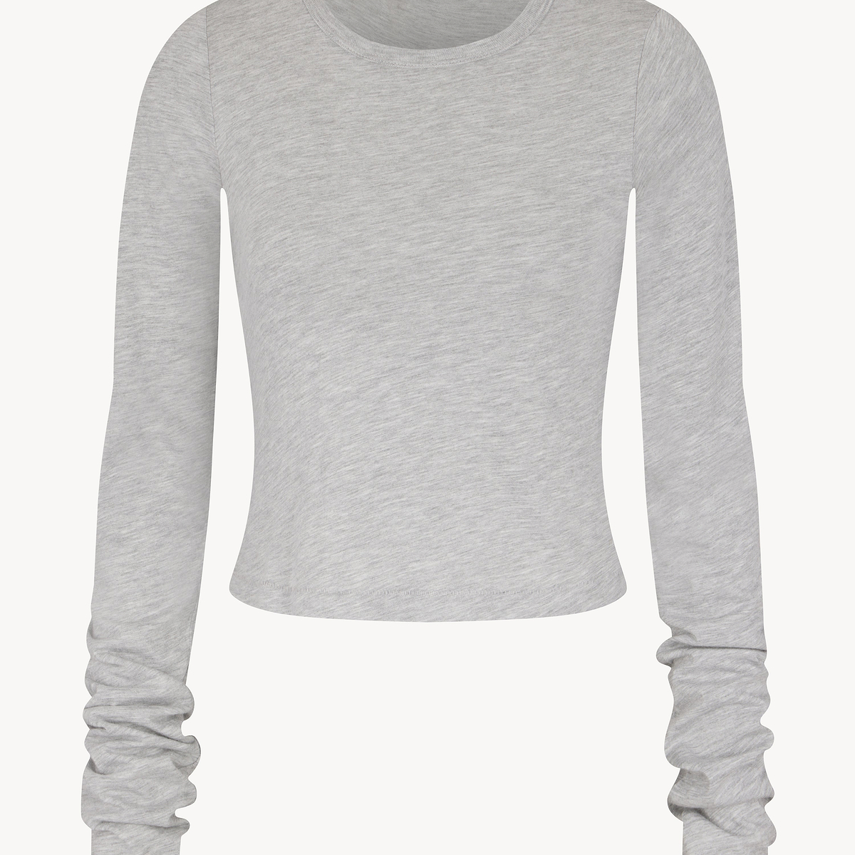 Long Sleeve Baby Tee | Cotton Modal | Heather Grey