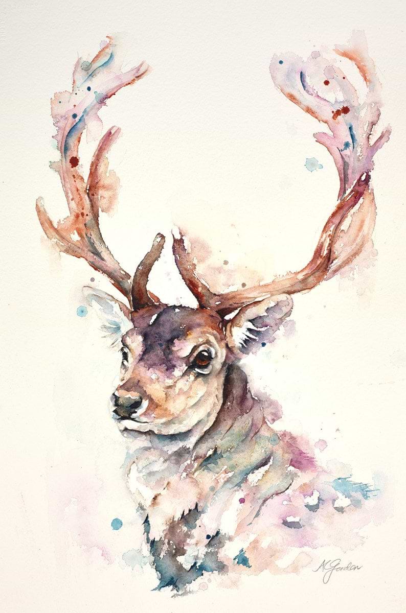 Fallow Stag Portrait | Amanda Gordon - Clarendon Fine Art