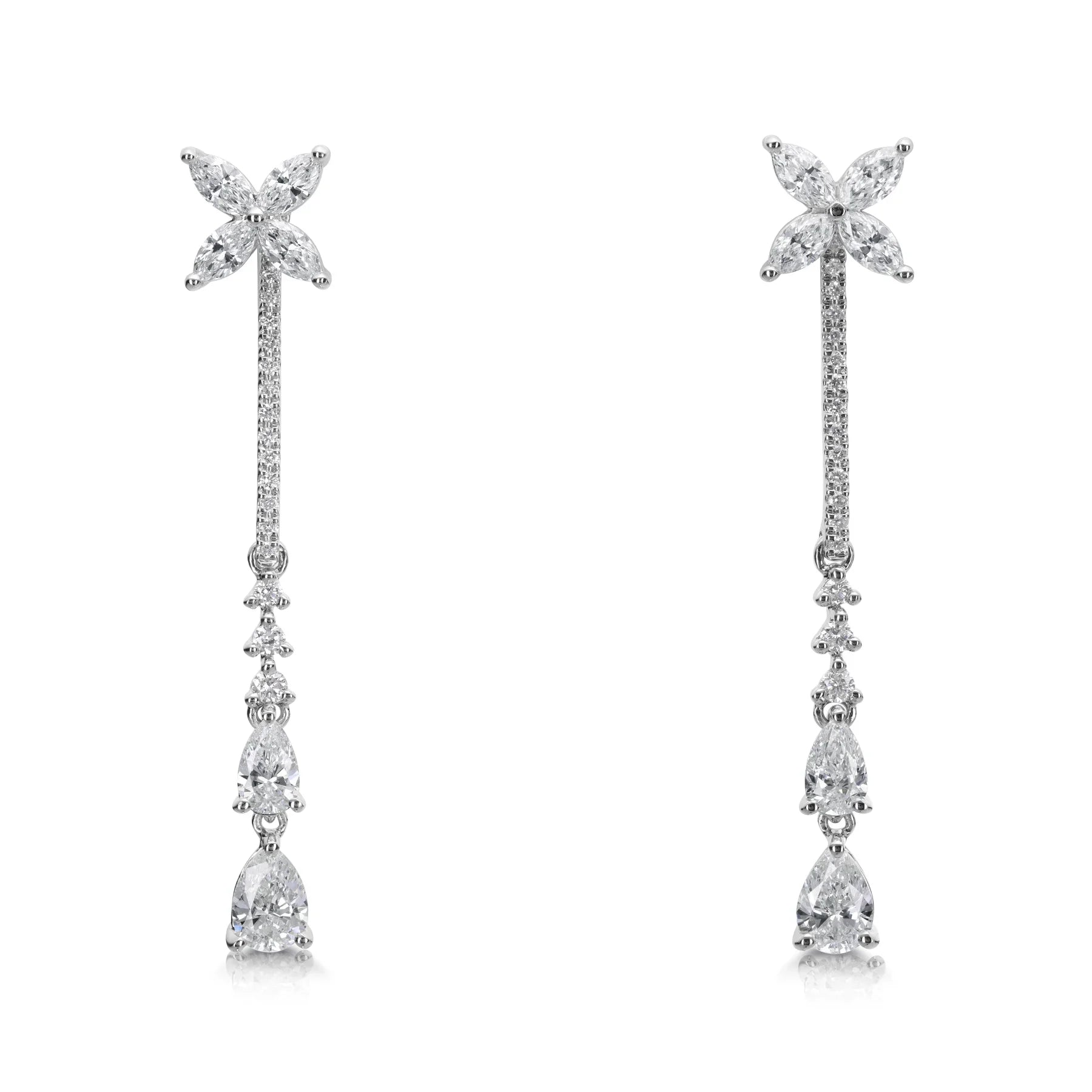 Manuella - Earrings in Platinum Earrings | Paul Bram