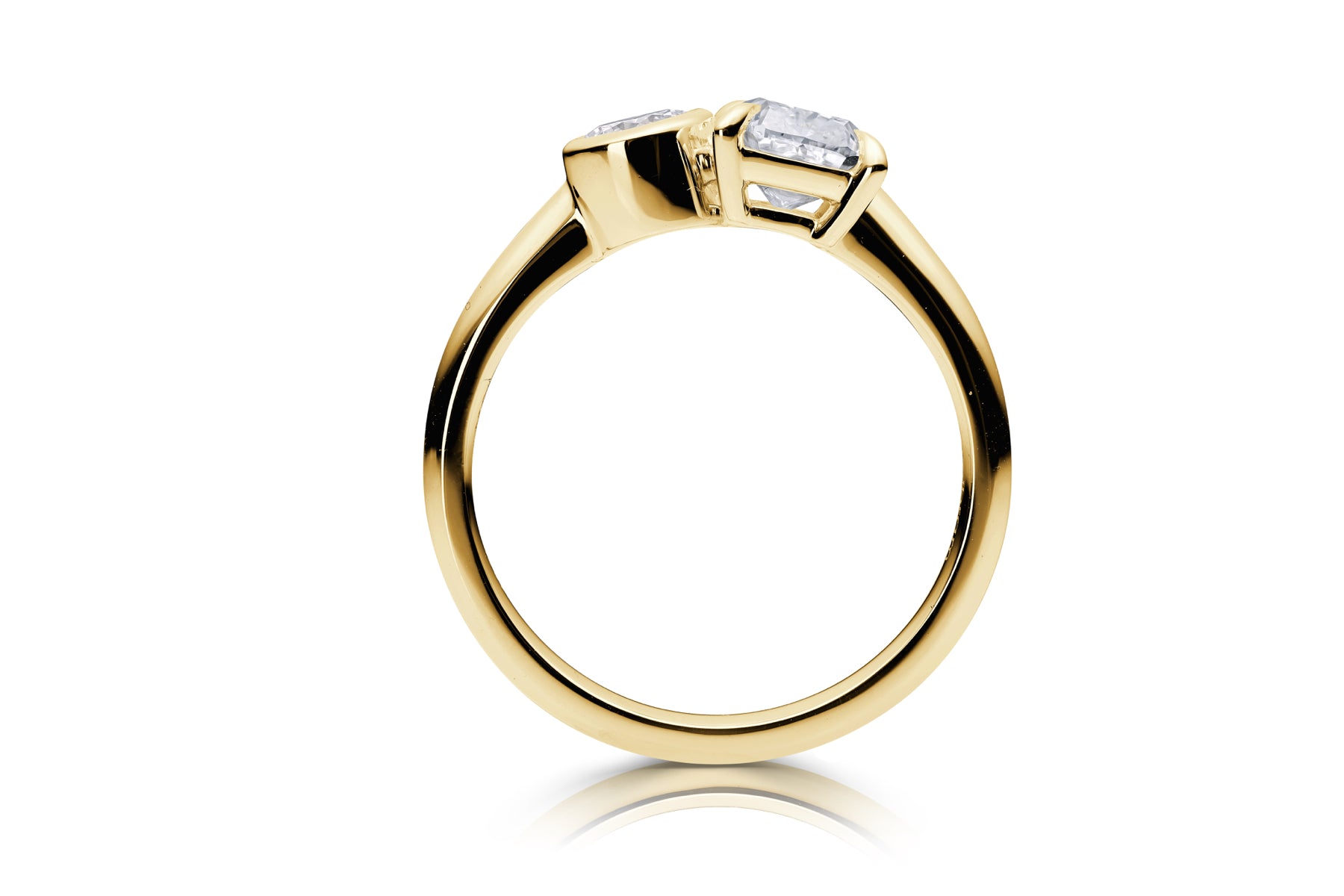 Bezel & Prong Two Stone Engagement Ring - Toi et Moi Ring | Paul Bram