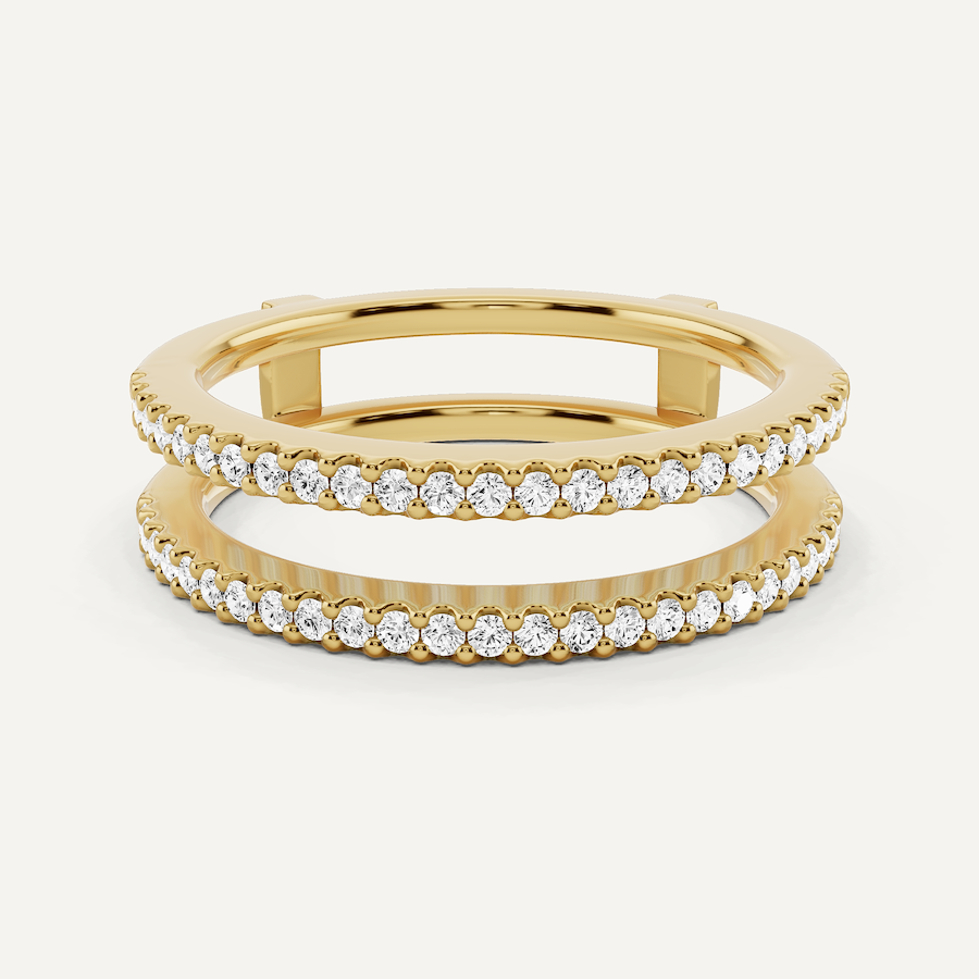 1/4 ctw Round Diamond Double Row Ring Enhancer - Von Diamonds